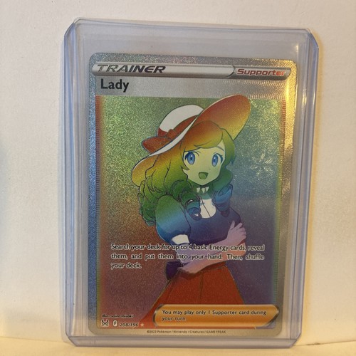 Pokemon TCG Lady Full Art Secret Rainbow Rare 208/196 Lost Origin NM | eBay