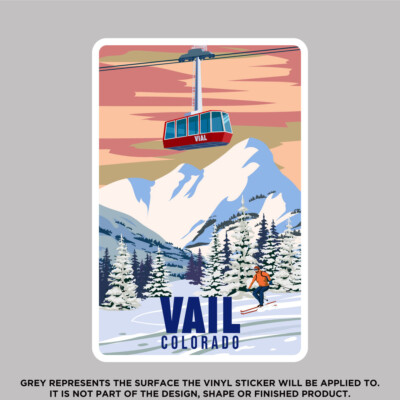 Vail Colorado Mountains With Ski Lift, High Quality Vinyl Stickers | eBay