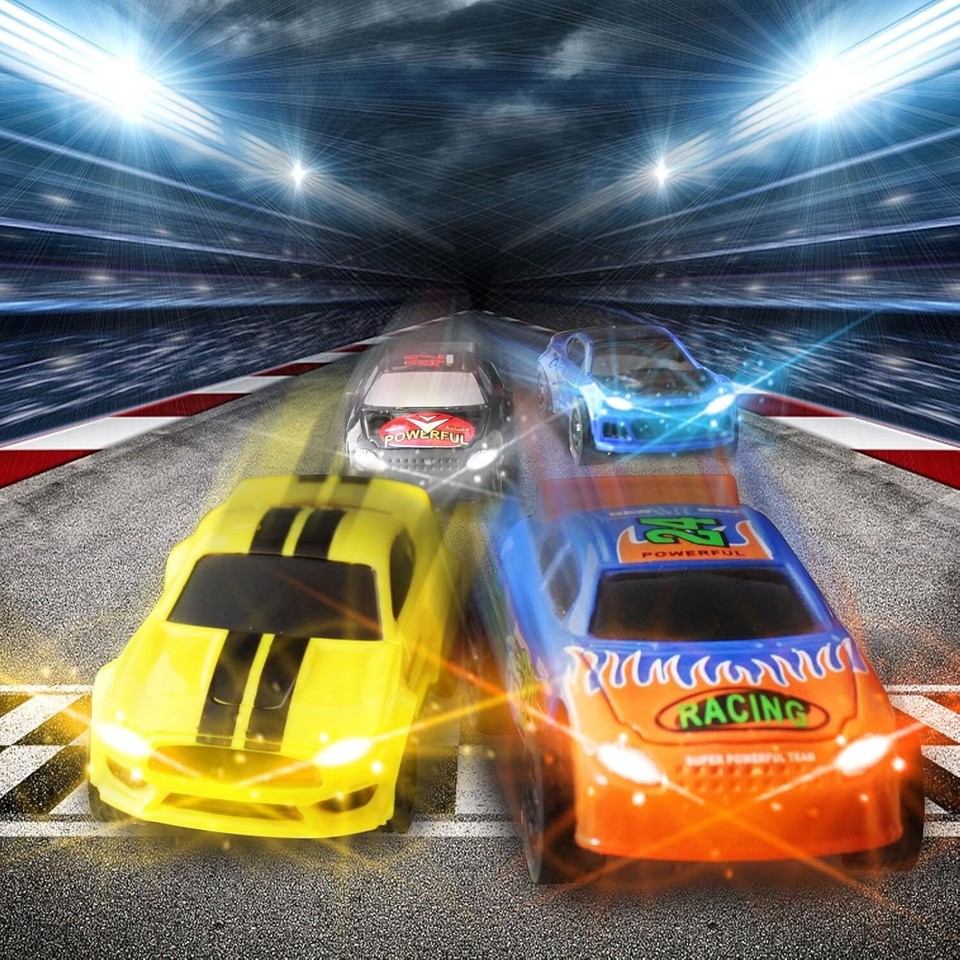 Slot Car Race Track Set Electric Powered Race Track Dual Racing Car ...