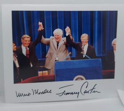 President Jimmy Carter & Vice President Walter Mondale Signed Photo | eBay