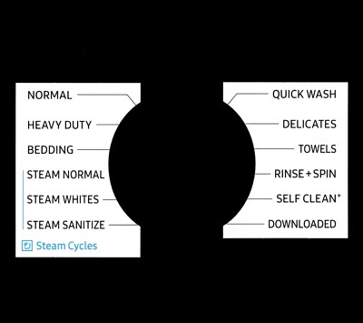 Samsung Washer Sticker Label - for Model WF50BG8300AE Control Panel ...