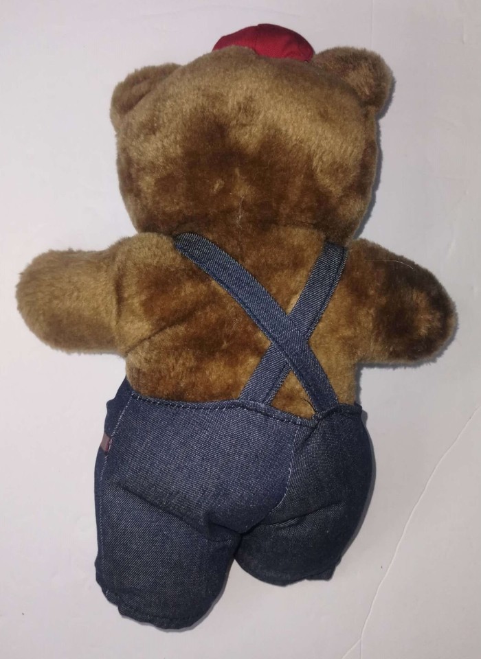 Vintage Sears Craftsman Tools Plush Brown Teddy Bear Toy 14" Carpenter ...
