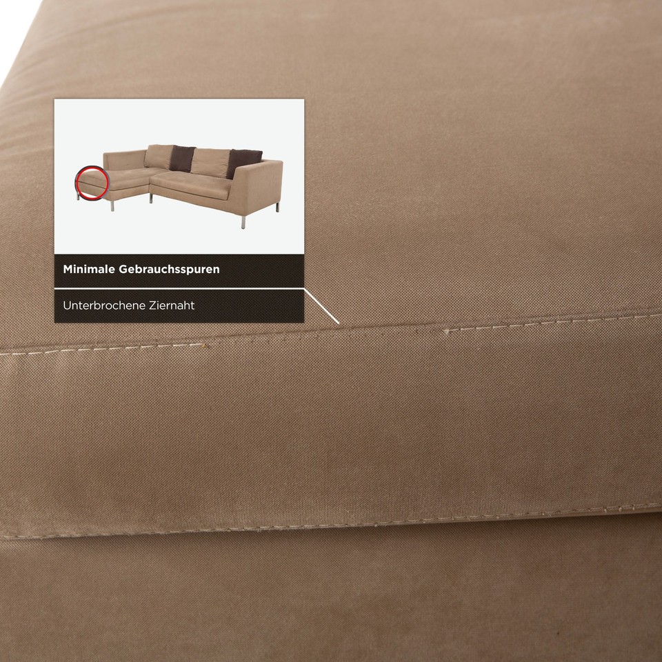 La Nouva Casa Luca Fabric Corner Sofa Beige Couch | eBay