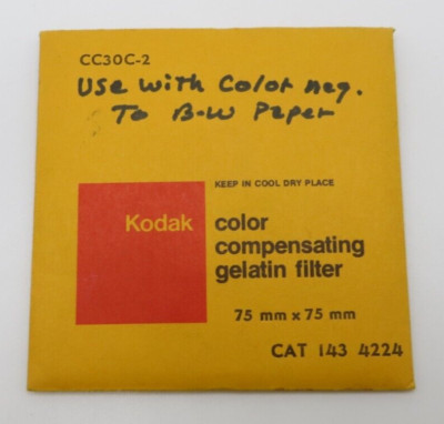 KODAK Color Compensating Gelatin Filter 75mm x 75mm Square CC30C-2 CAT ...
