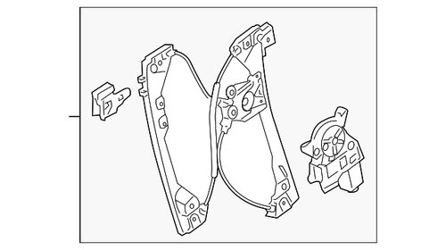 Genuine GM Front Passenger Side Power Window Regulator with Motor ...