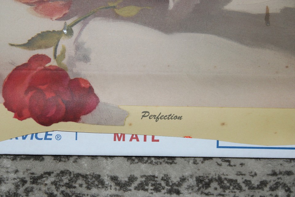 Vintage Gil Elvgren Pin-Up Print Calendar Topper Perfection Brunette ...