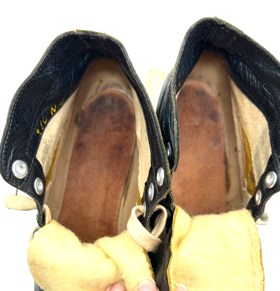 Vtg 1920's Planert Handmade Olympic Model Leather Hockey Ice Skates ...
