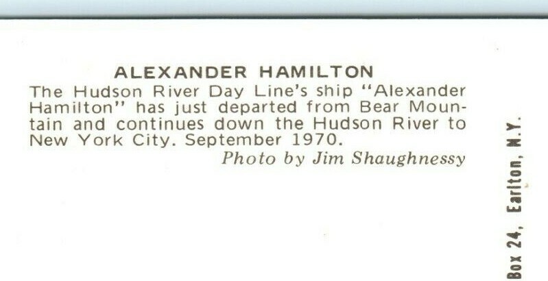 SUNK PS Alexander Hamilton Side-Wheeler Ship Hudson River NY Vintage ...