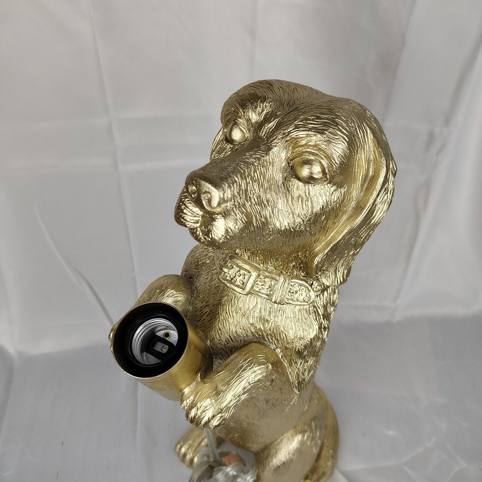 Novogratz Gold Plastic Labrador Lab Dog Lamp 17" Tall | eBay