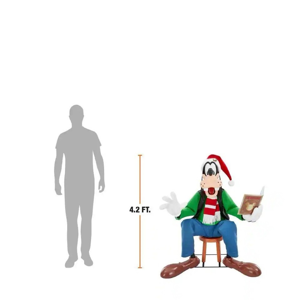 Disney 4FT Animated Holiday GOOFY Animatronic In-Hand SHIPS ASAP (Home ...