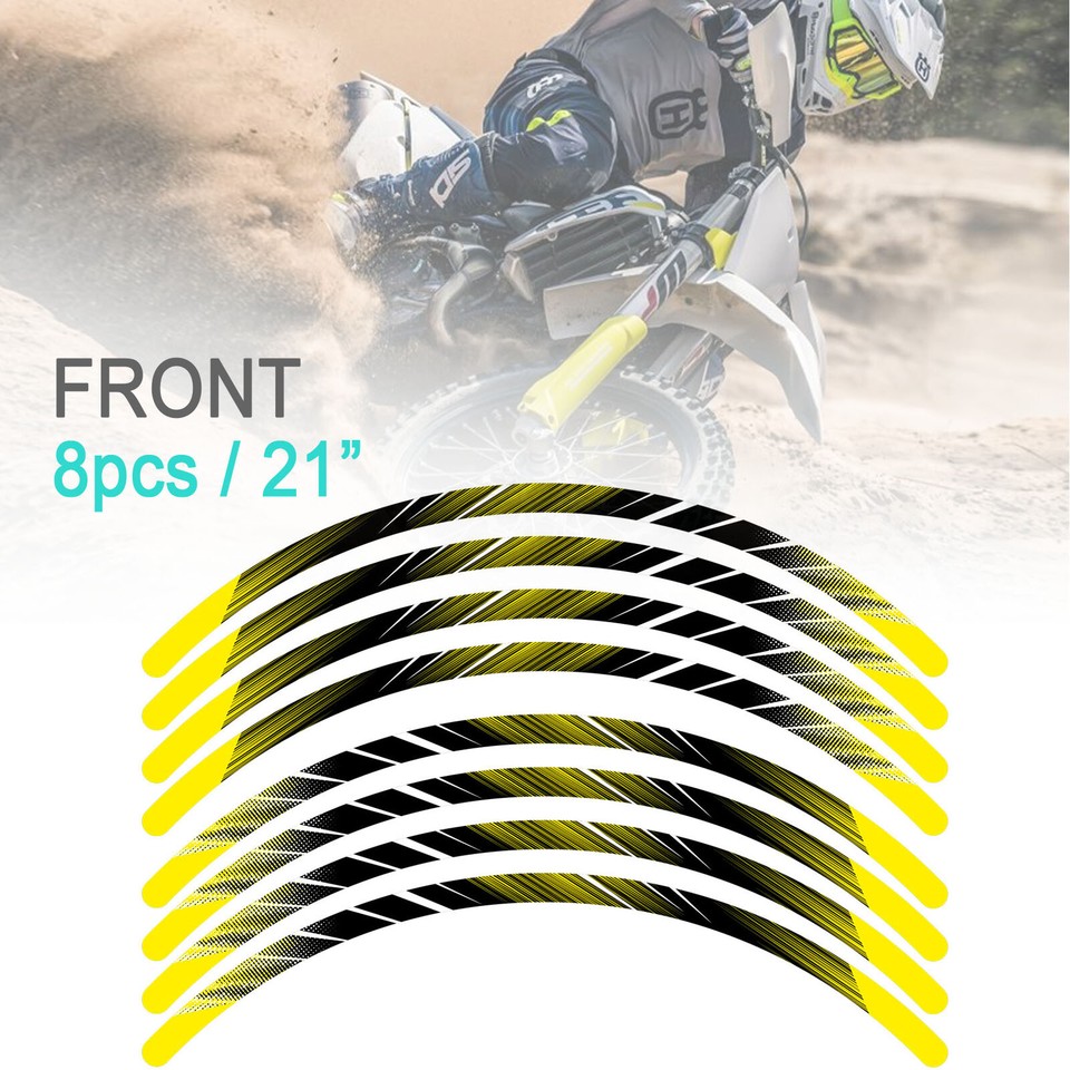 L02B Yellow 21" 18 inch Wheel Rim Tape Decal Sticker For TM Racing Dirt ...