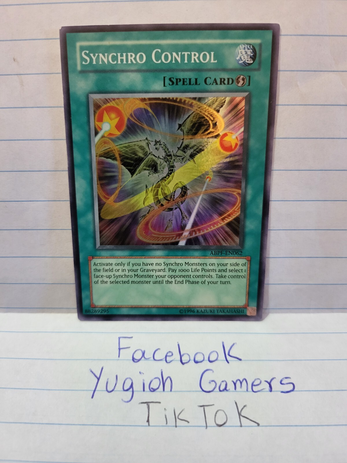 Yu-Gi-Oh Synchro Control ABPF Super Rare Light Played | eBay