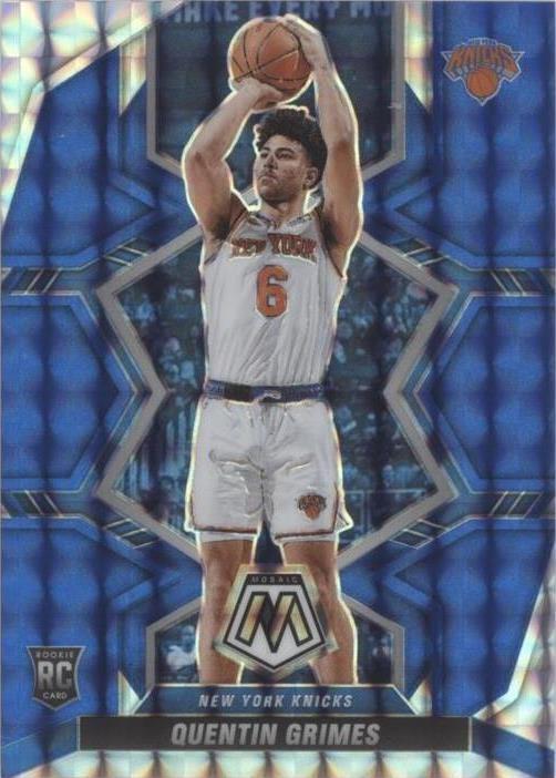 2021-22 Panini Mosaic - Rookies Quentin Grimes #223 Blue Mosaic Prizm ...