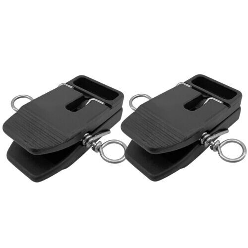 ISURE MARINE 2Pcs Boat Black ABS Plastic Wire Clamp Line Clip Yacht ...