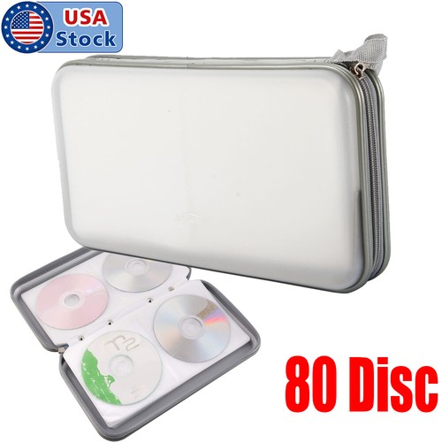 Portable 80 Capacity CD DVD Wallet DVD CD Case Holder Storage Organizer ...