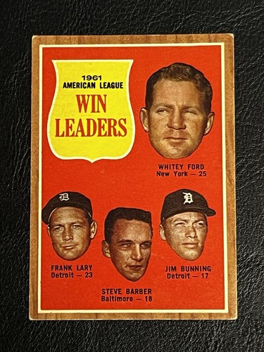 1962 Topps #57 Whitey Ford Jim Bunning AL Wins Leaders EX-MT | eBay