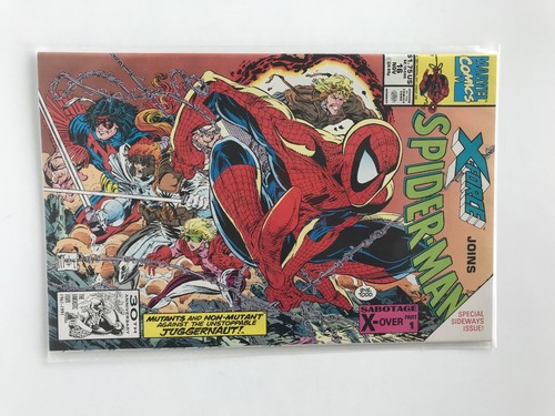 SPIDER-MAN #16 Todd McFarlane X-Force Juggernaut 1990 sideways deadpool ...