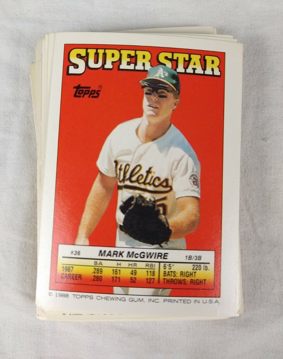 1988 Topps Super Star Complete Set #1-66 + More 200+ Mini Baseball ...