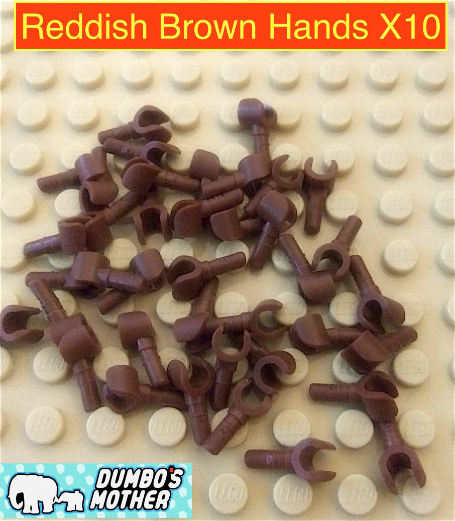 LEGO Minifigure Hands Reddish Brown 10 hands Equals 5 Pair NEW X10 | eBay