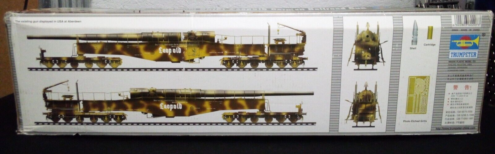 TRUMPETER 1:35 MODEL KIT LEOPOLD GERMAN RAILROAD GUN TRAIN WW1/WW2 ...