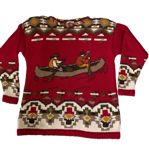 CHAUS Sport Handknit Folk Sweater Oversized Vintage 80’s Size S/M | eBay