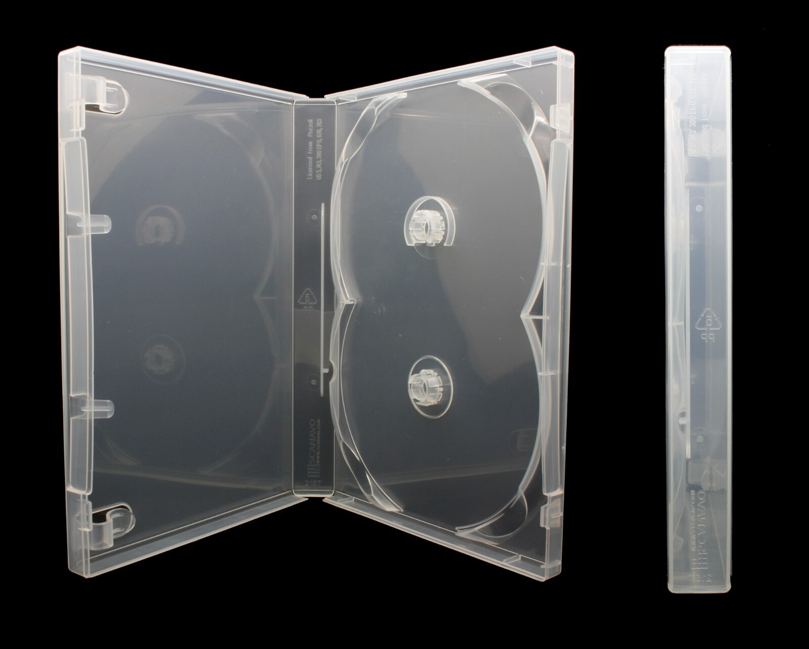 PREMIUM Double DVD Case - Holds 2 Discs - Black Clear Colour Blu Ray ...