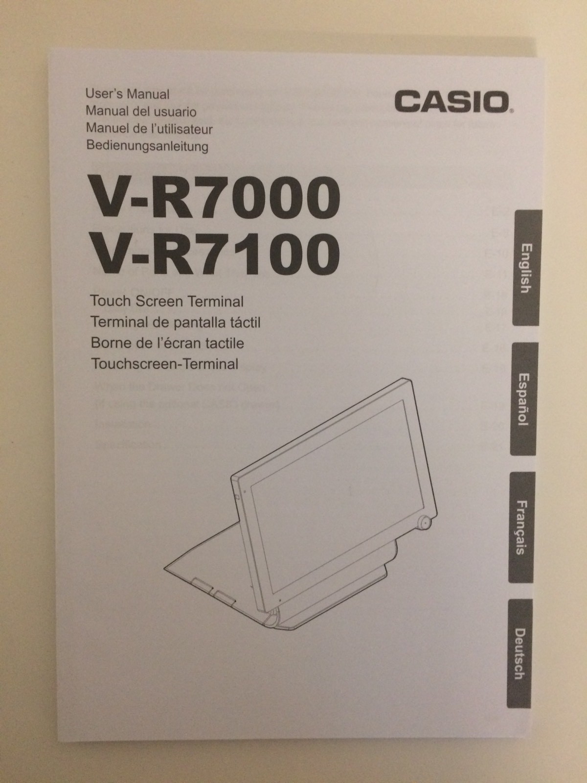 Casio VR7000 VR-7000 User Manual Guide Instruction Manual Cash Register ...