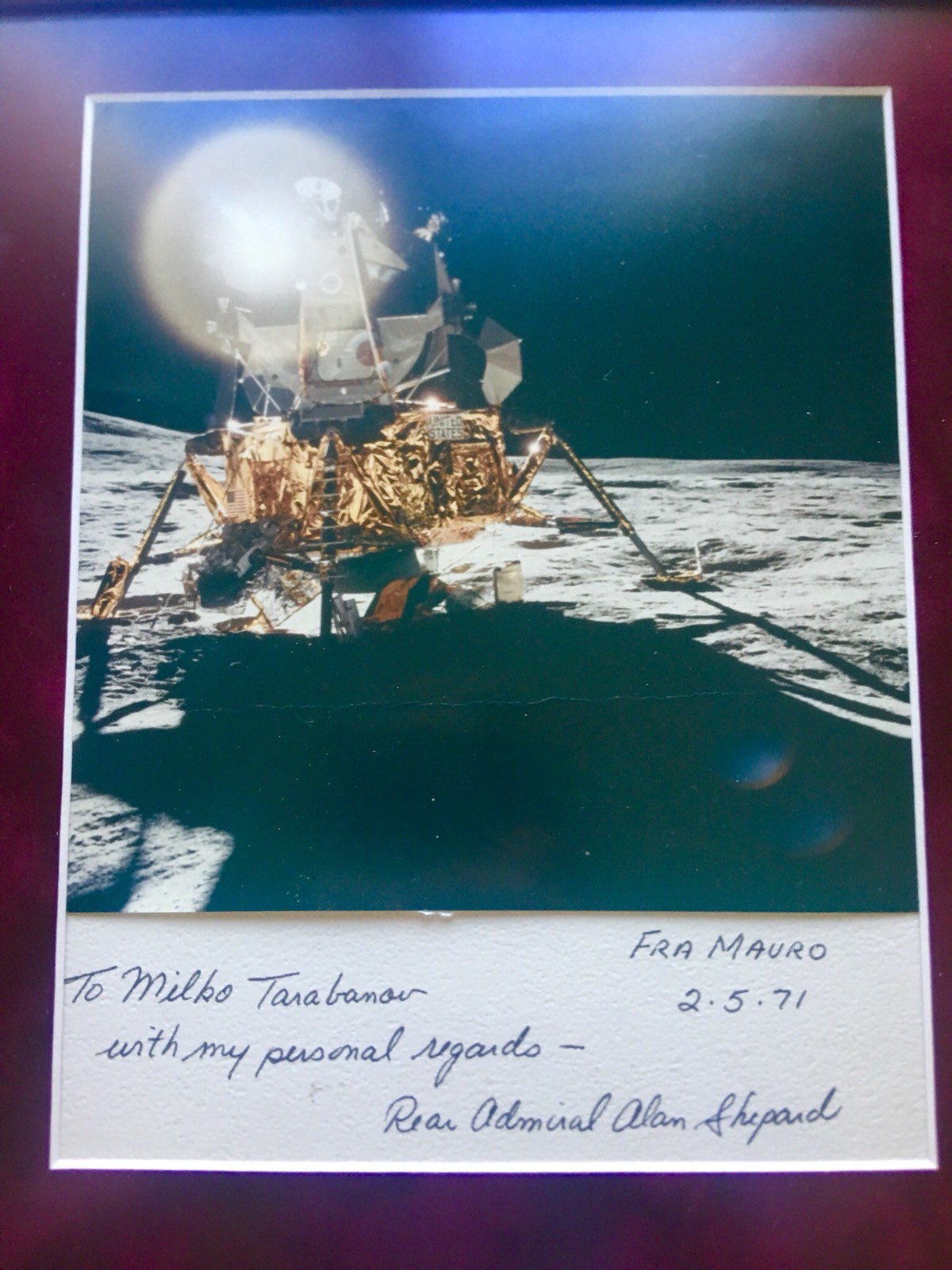 ALAN SHEPARD * Apollo 14 Astronaut * Hand SIGNED LUNAR PHOTO Autograph ...