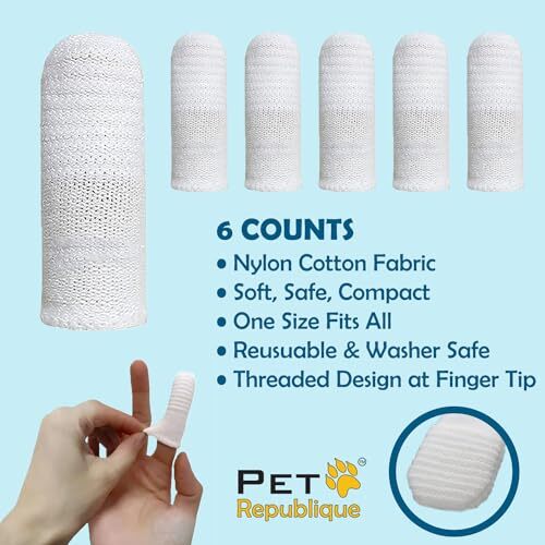 Soft Fabric Finger Toothbrush Kit for Dogs and Cats – Washable ...