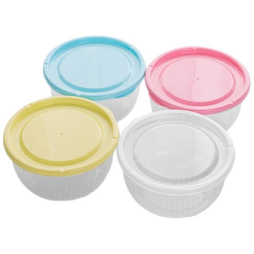 4 Pcs Crisper Kitchen Containers Fridge Plastic with Lids Food Storage ...
