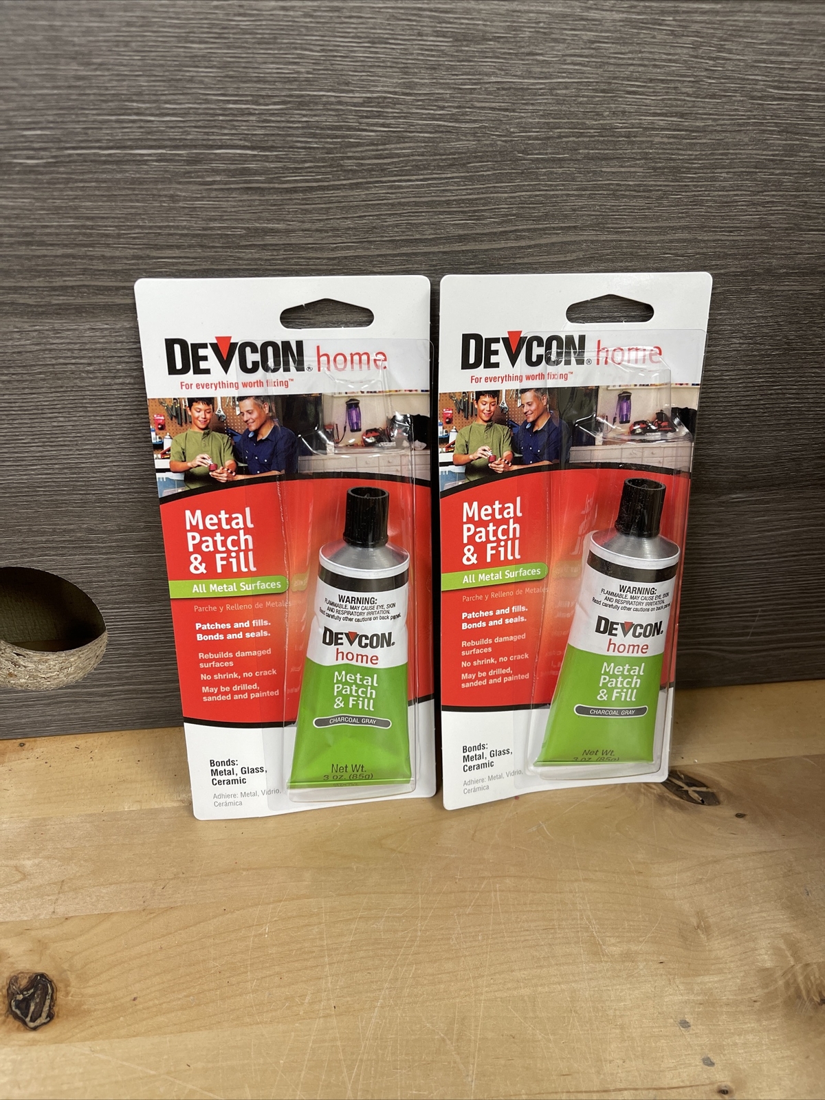 2 Pack DEVCON 50345 All Purpose Metal Patch & Fill Compound Waterproof ...