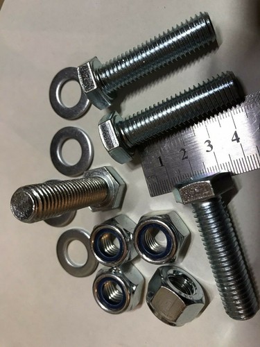 4 sets M12 x 45mm HIGH TENSILE TOW BRACKET SET SCREW (BOLT) NYLOC NUT ...