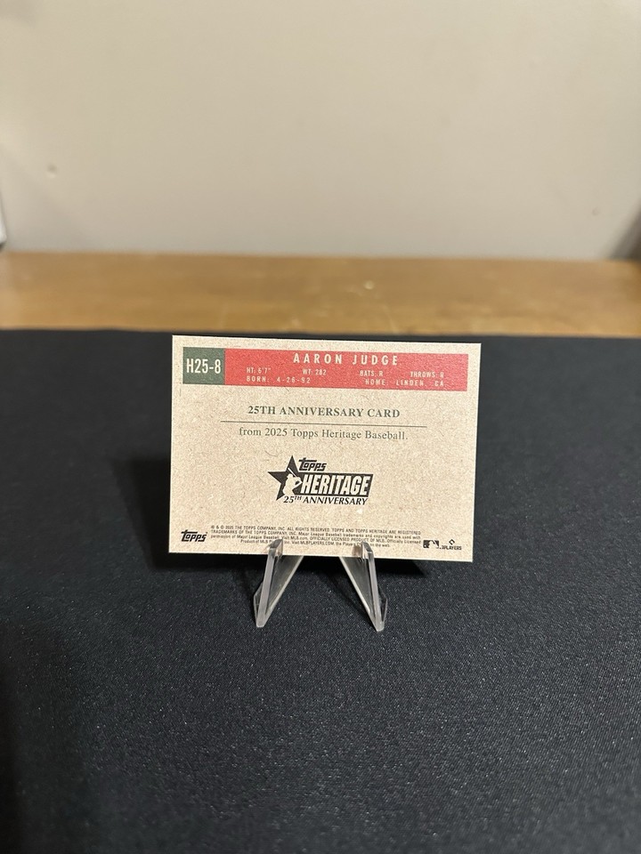 2025 Topps Heritage - Heritage 25th Anniversary Aaron Judge #H25-8 | eBay