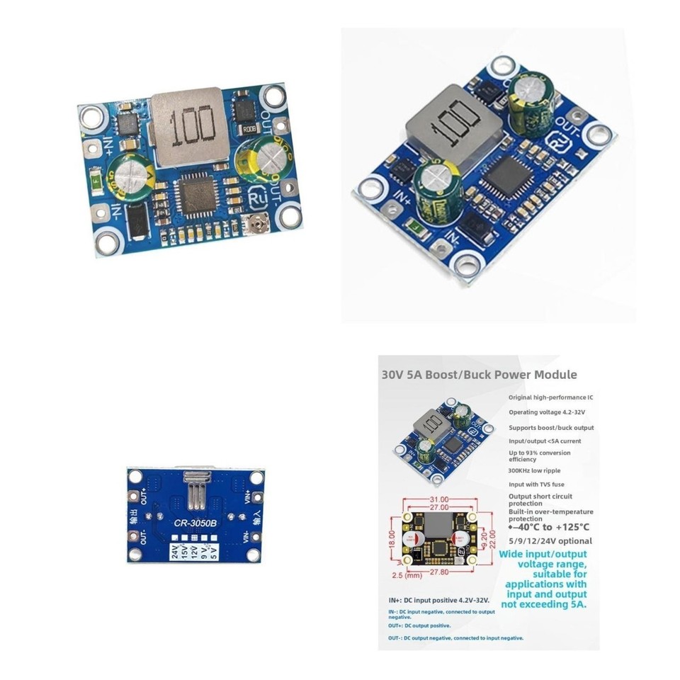 Adjustable Input 4.2-28V 5A DC Regulator Input 4.2-28V Max Output ...