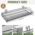 4 Pcs Metal Wire Mesh Basket for Gridwall Black Hanging Wire Mesh ...