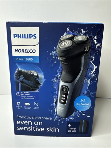 Philips Norelco Shaver 3600 Rotary Rechargeable Wet and Dry Electric ...