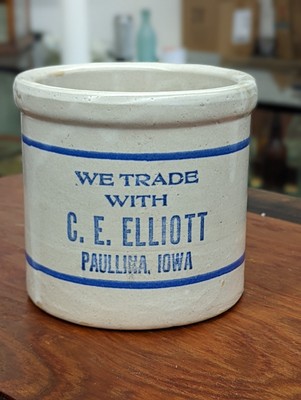 Red Wing Stoneware Advertising Beater Jar C.E Elliott Paullina IOWA | eBay
