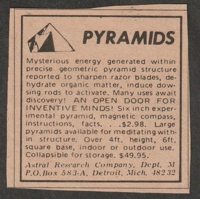 VINTAGE AD ASTRAL RESEARCH COMPANY MIDNIGHT TABLOID MAGAZINE JULY 24 ...