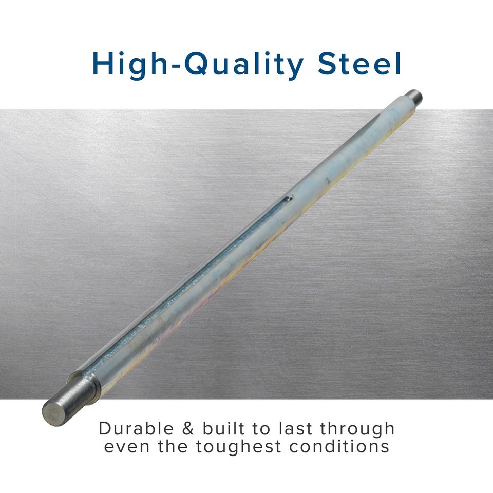 36" x 1" Steel Axle Rod with 3/4-16 Fine Thread and 1/4" Keyed Shaft ...