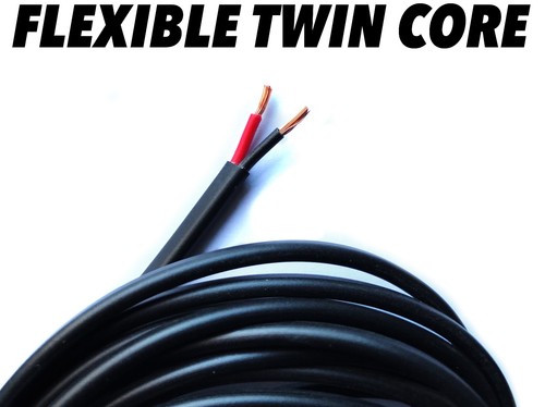 2 Core Flat Twin Thin Wall 12v/24v Automotive Wiring Loom Red/Black ...