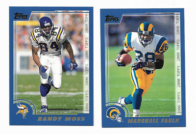 2000 Topps Randy Moss & Marshall Faulk 3 x 5 Oversized Cards | eBay