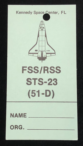 STS-23 (51-D) ELONGATED KSC FSS / RSS BADGE NUMBERED 2019 | eBay