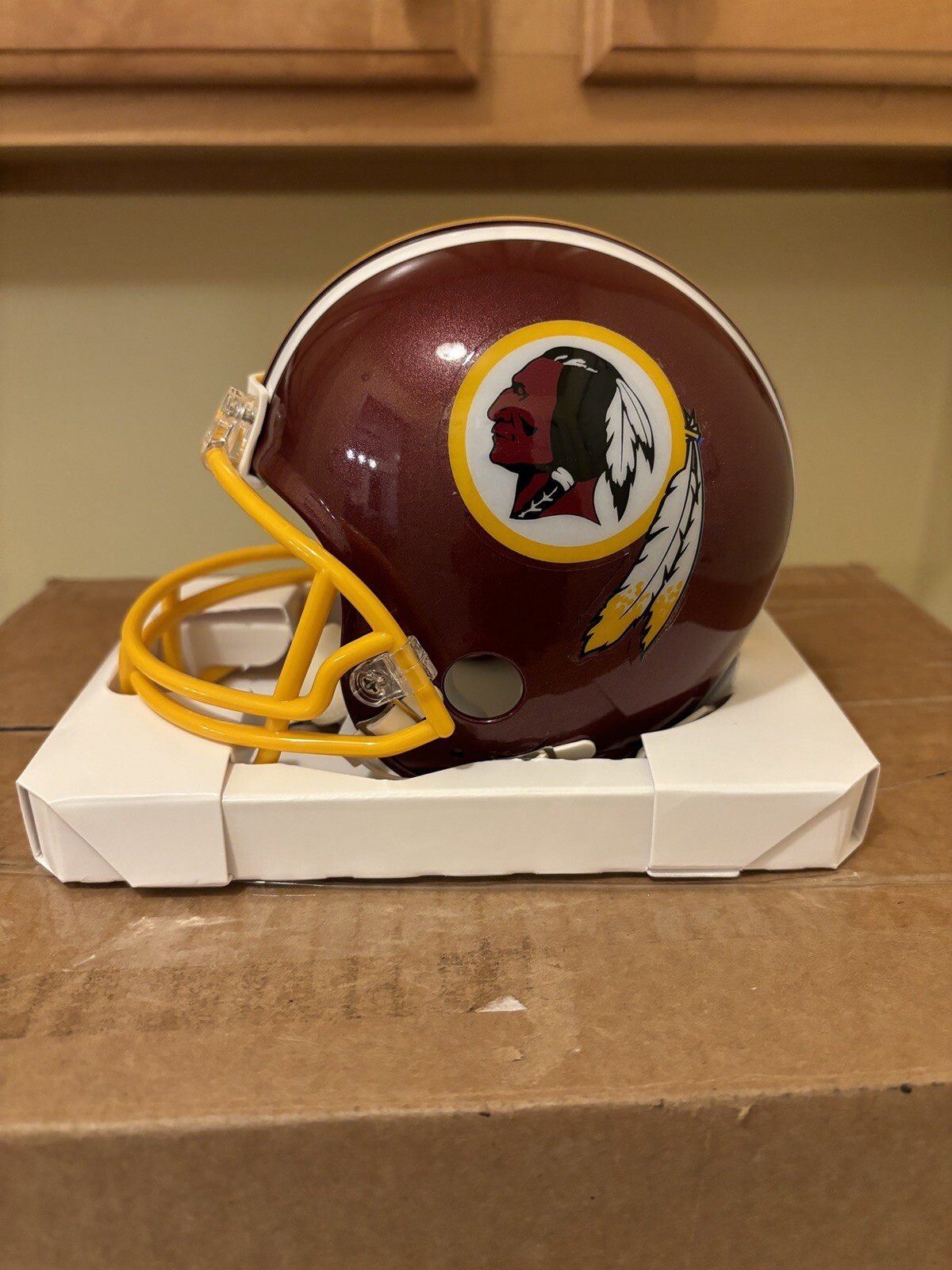 Washington Redskins Custom Mini Football Helmet Riddell VSR4 With Box ...