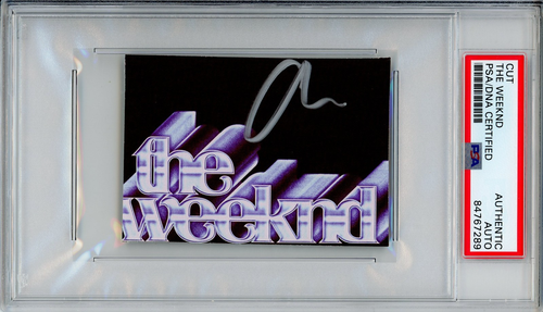 The Weeknd Signed Album Cover Art Card Autographed PSA DNA COA ...