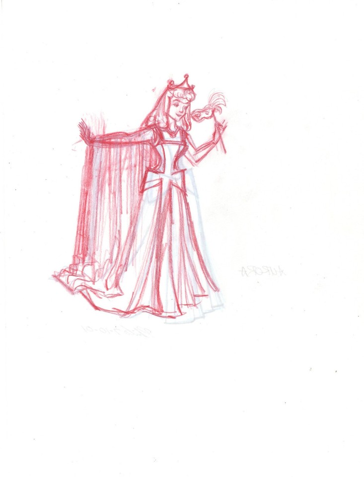 Disney: Sleeping Beauty-Aurora-Original Concept Drawing Signed by Philo ...