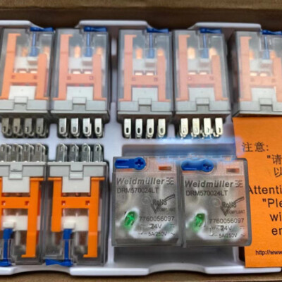 2Pcs WEIDMULLER DRM570024LT 24VDC Relay 14Pins 5A 250V | eBay