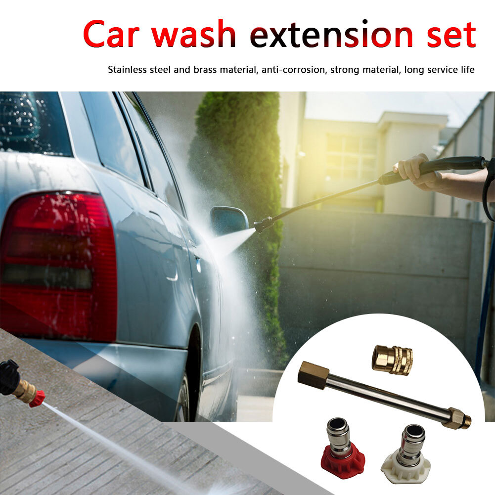 Car Water Gun Extension Rod Kit High Pressure Washer Connector Nozzles ...
