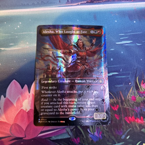 Alesha, Who Laughs at Fate Borderless (Mana Foil) - Foundations (Magic ...
