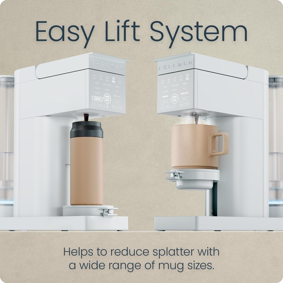 Caffeinator Single Serve Coffee Maker, K-Cup & Grounds, Programmable ...