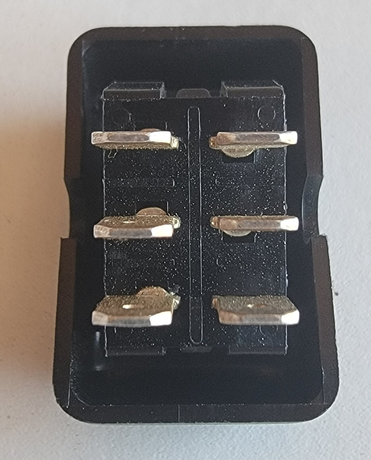 CW GRS-4022 On/Off Contoured Rocker Switch Black DPDT 6 Terminal 125VAC ...